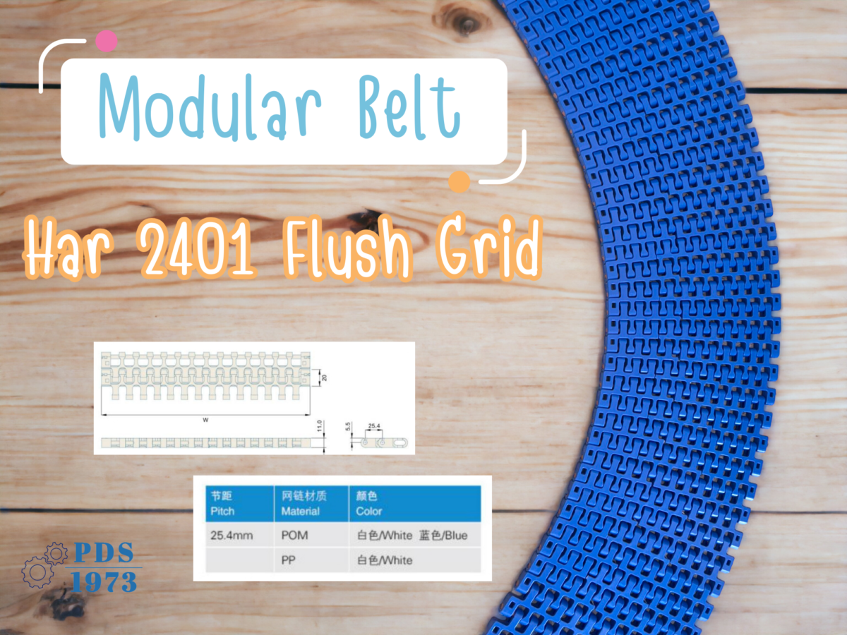 Modular Belt Har2401 Series Flush Grid Color Blue - PDS1973